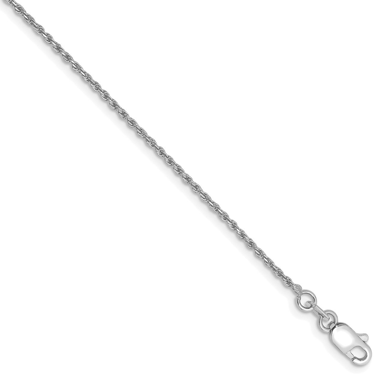 14k WG 1.15mm Machine-made Rope Chain | The Gold Store