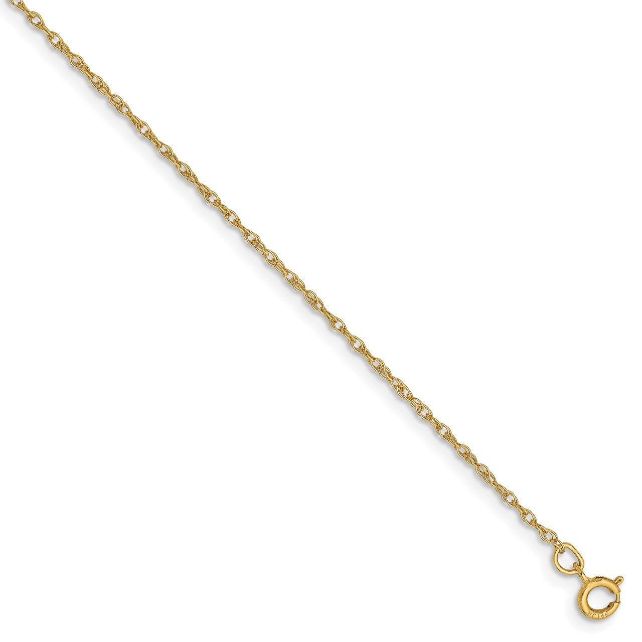 14k .8mm Light-Baby Rope Chain | The Gold Store